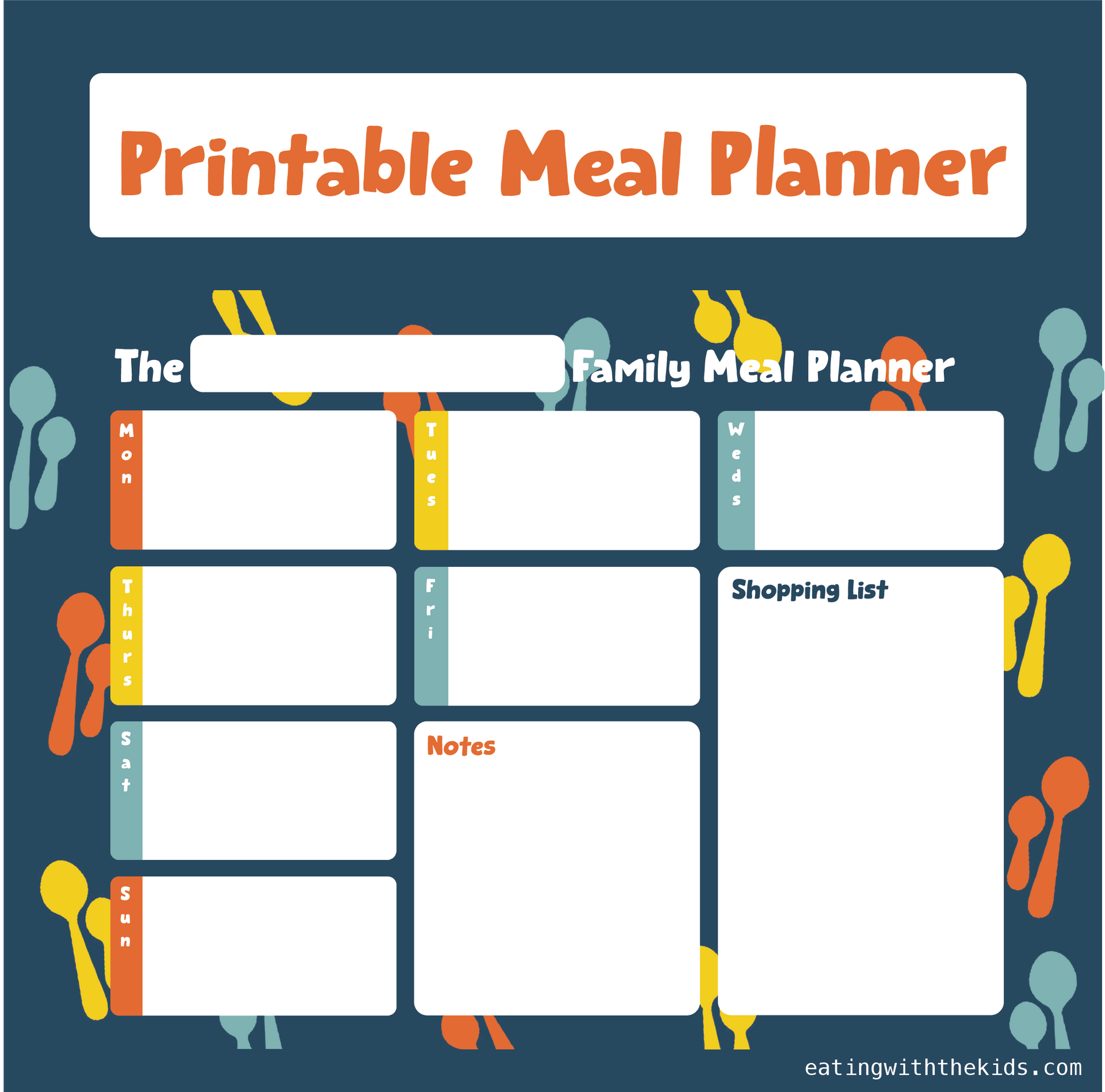 Meal Planning Binder Printables Monthly Meal Planner Template Blank
